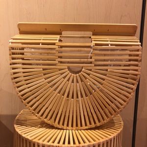 Bags | Half Moon Bamboo Slat Basket Handbag | Poshmark